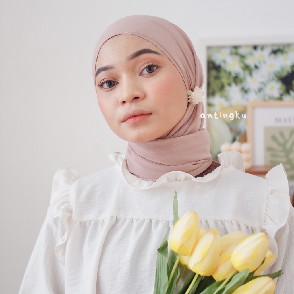 Jual Anting bunga hijab gaya korea aesthetic | anting selebgram earring ...