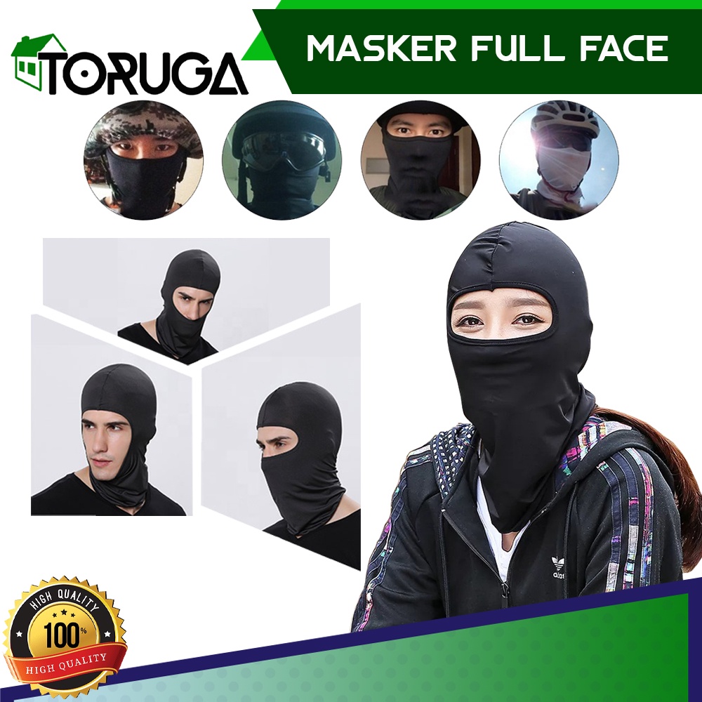 Jual BUY 1 FREE 1 Masker Full Face Spandex Motor Helm Balaclava Ninja ...