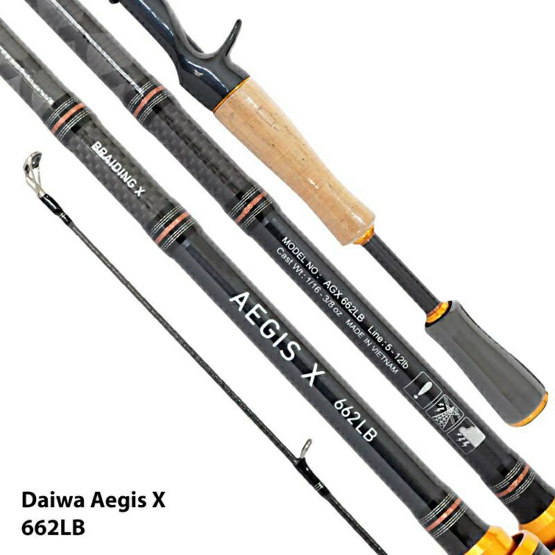 Jual joran BC Daiwa Aegis X 662Lb | 662MB |702MHFB|Baitcasting | Shopee Indonesia