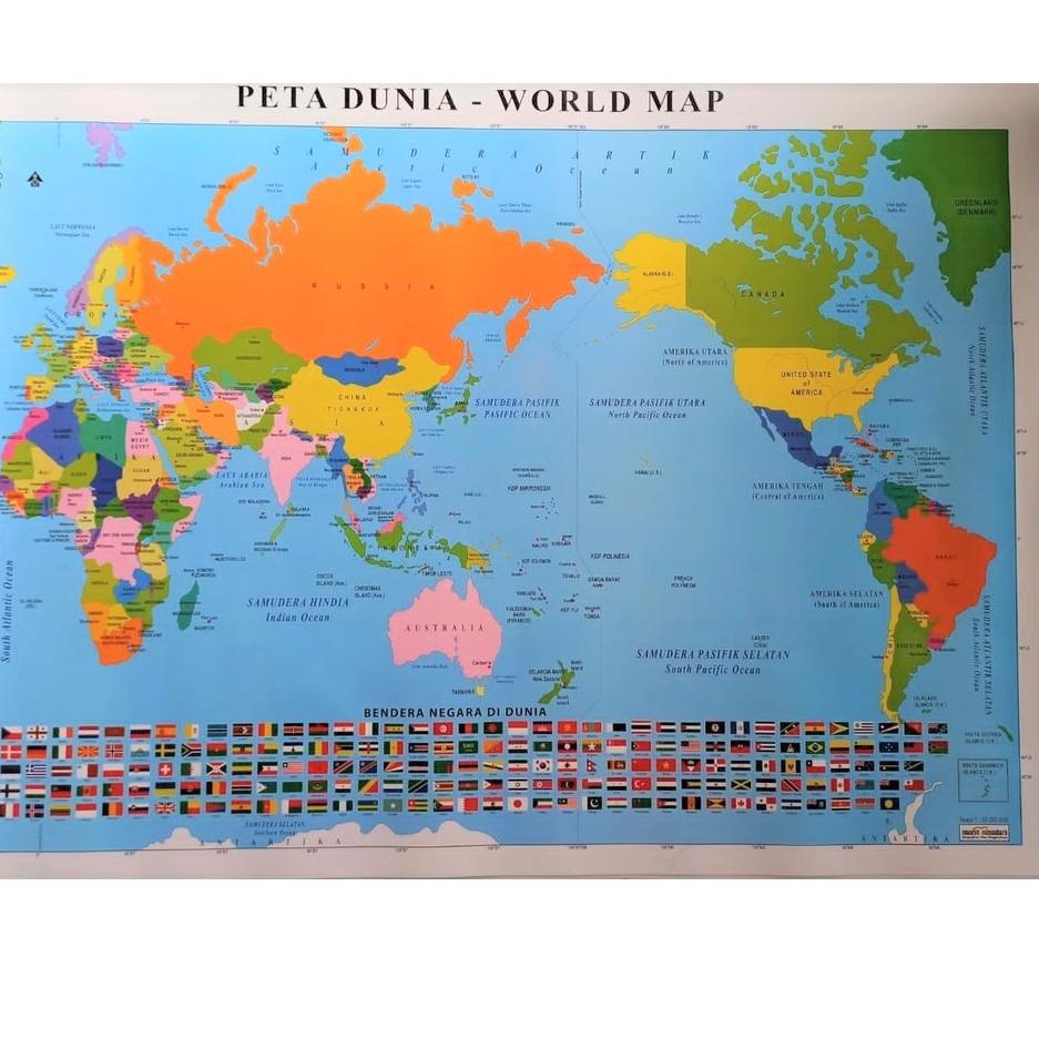 Jual Harga Bersahabat.. Peta Dunia World map Lembaran | Shopee Indonesia