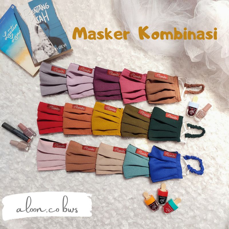 Jual MASKER KAIN NON MEDIS KOMBINASI SERUT - KRIWIL KARET HIJAB ...