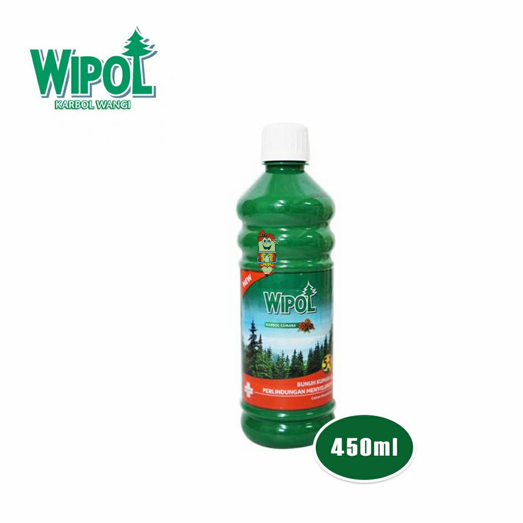 Jual Pembersih lantai Wipol Karbol Classic Pine Botol 450ml | Shopee Indonesia