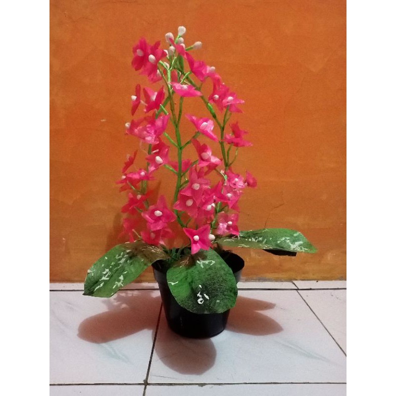 Jual Bunga/Anggrek/Pink/BungaPlastik/Daur'Ulang | Shopee Indonesia