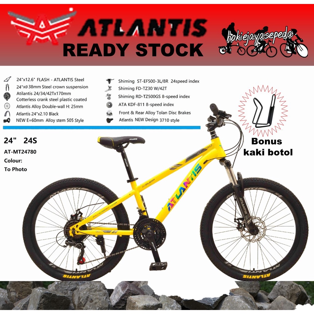 Jual Sepeda gunung Atlantis 24" type 780 2021 24 speed MTB untuk anak ...
