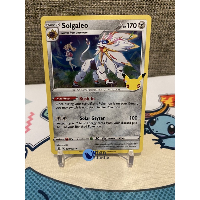 Jual Pokemon TCG English Solgaleo - 21/25 - Holo Rare Celebrations | Shopee Indonesia
