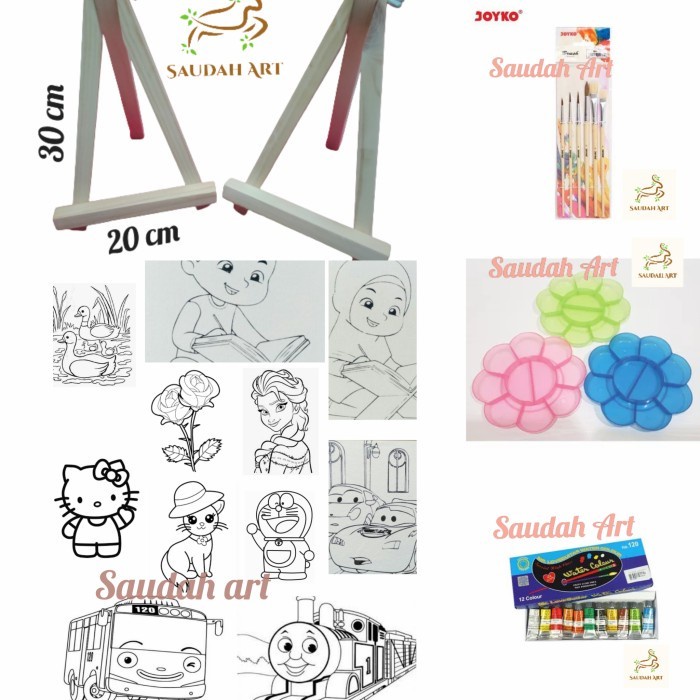 Jual Produk Terbaru Paket Lukis Sketsa Lengkap (Kanvas Sketsa,Palet ...