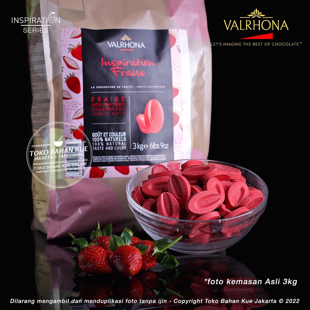 Jual Valrhona - Inspiration STRAWBERRY 100gr FRAISE Chocolate ...