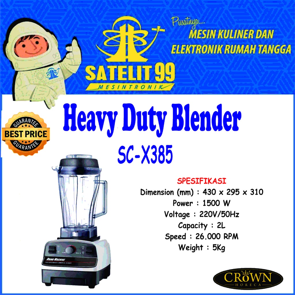 Jual Heavy Duty Blender CROWN SC-X385 | Shopee Indonesia