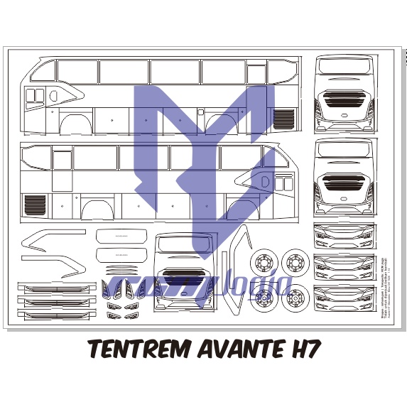 Jual POLA MINIATUR BUS SKALA 1:14 (Ukuran A0) Jumbo | Shopee Indonesia