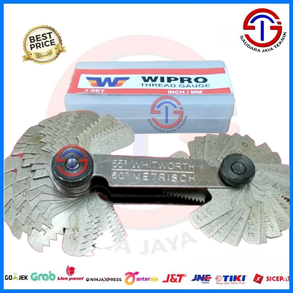 Jual Mal Ulir / Mal Drat / Thread Screw Pitch Gauge WIPRO | Shopee ...
