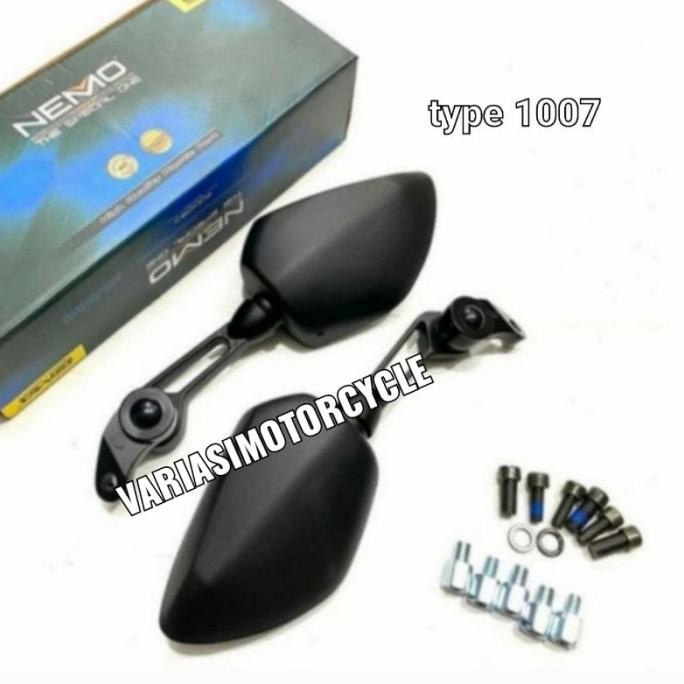 Jual SPION MODEL DUCATI NEMO 1007 1008 HITAM CARBON UNIVERSAL GMA ...