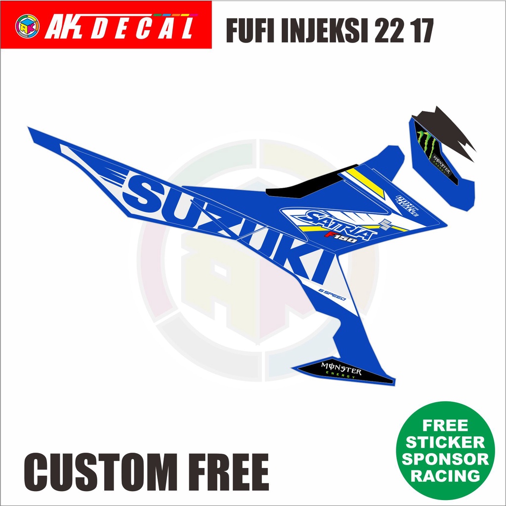 Jual STRIPING LIVERY SATRIA F150 FUFI INJEKSI CUSTOM 2217 | Shopee ...