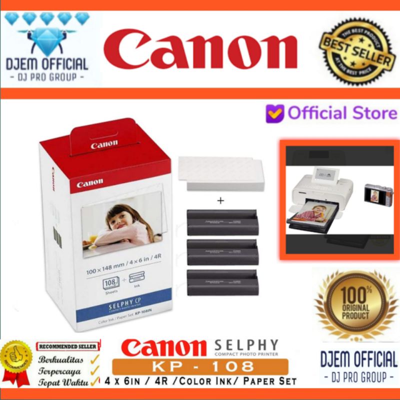 Jual CANON SELPHY KP-108IN Photo Paper Printer Ink CP710 CP800 CP810 ...