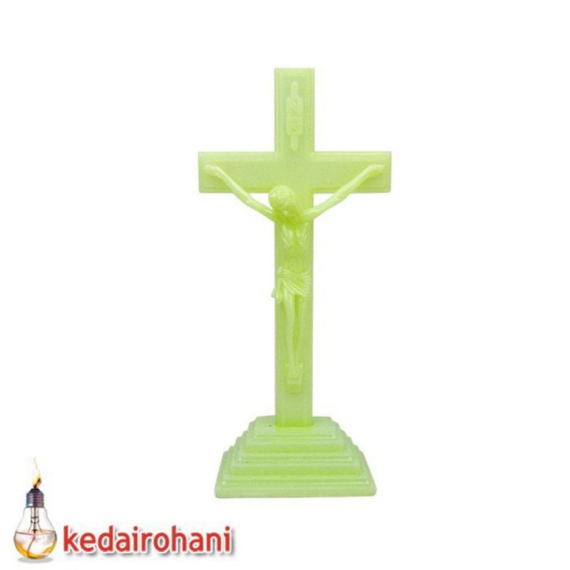 Jual Salib Duduk Fosfor 22 cm Dwifungsi Bisa Jadi Salib Dinding Gantung ...