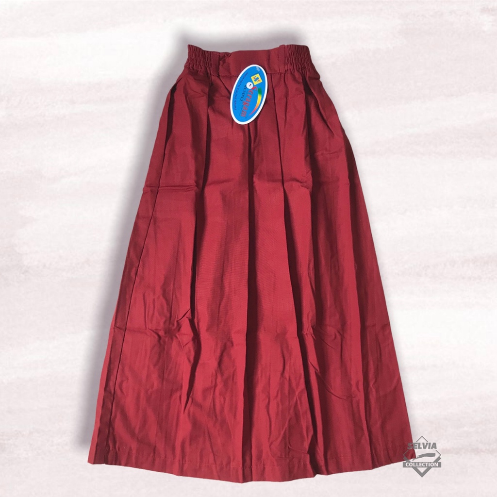 Jual Rok SD Merah Panjang Rempel Merek Seragam | Shopee Indonesia
