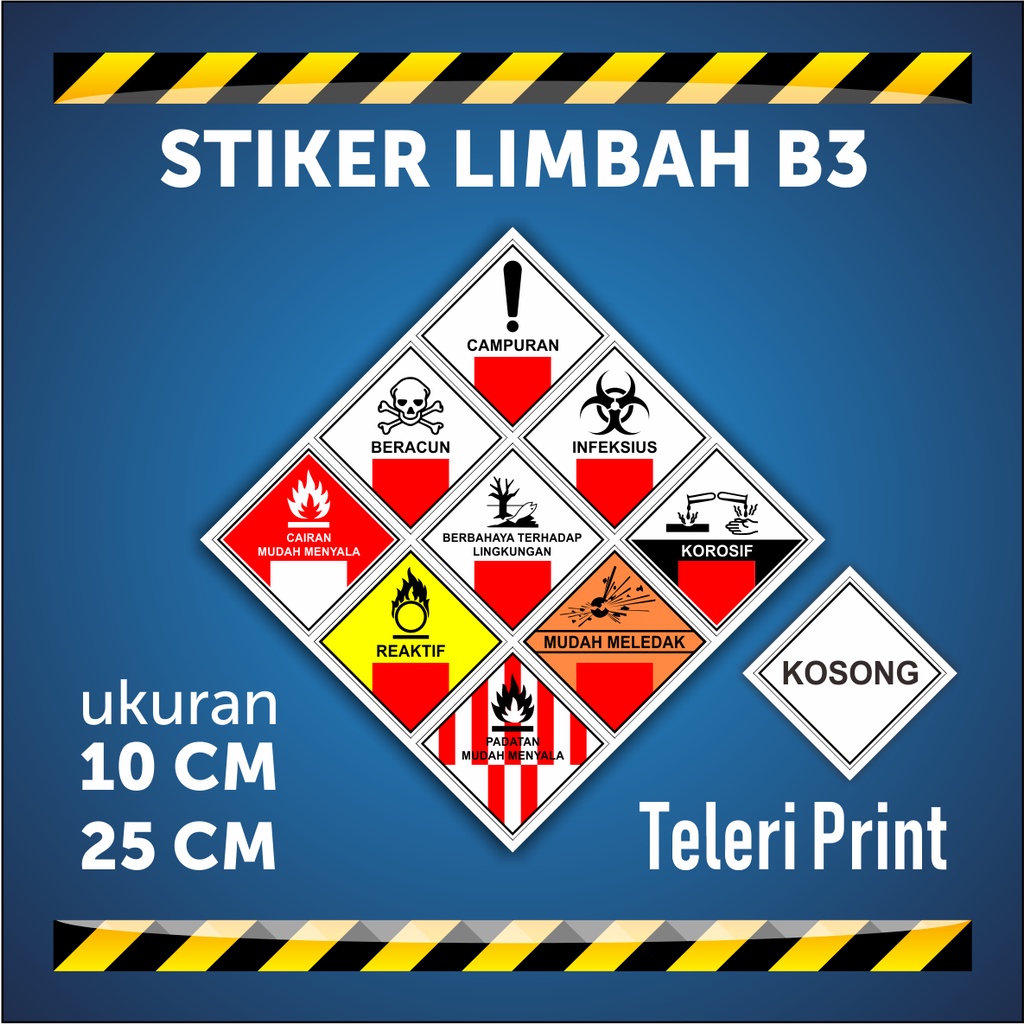 Jual Stiker Limbah B3 ukuran 10 cm dan 25 cm | Shopee Indonesia