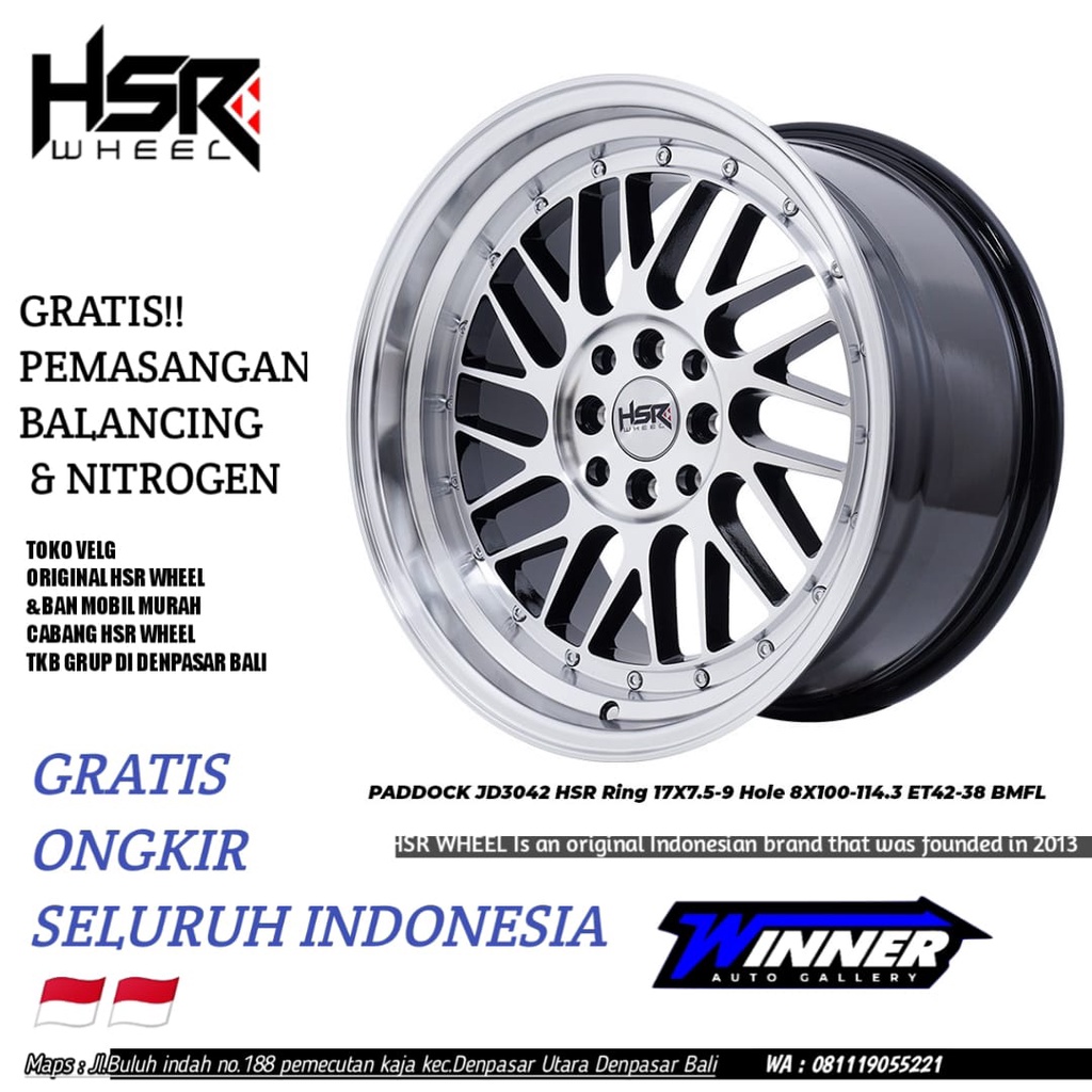 Jual Velg Racing Celong Ring 17 HSR Paddock Lebar 7,5 Depan / 9 Belakang | Shopee Indonesia