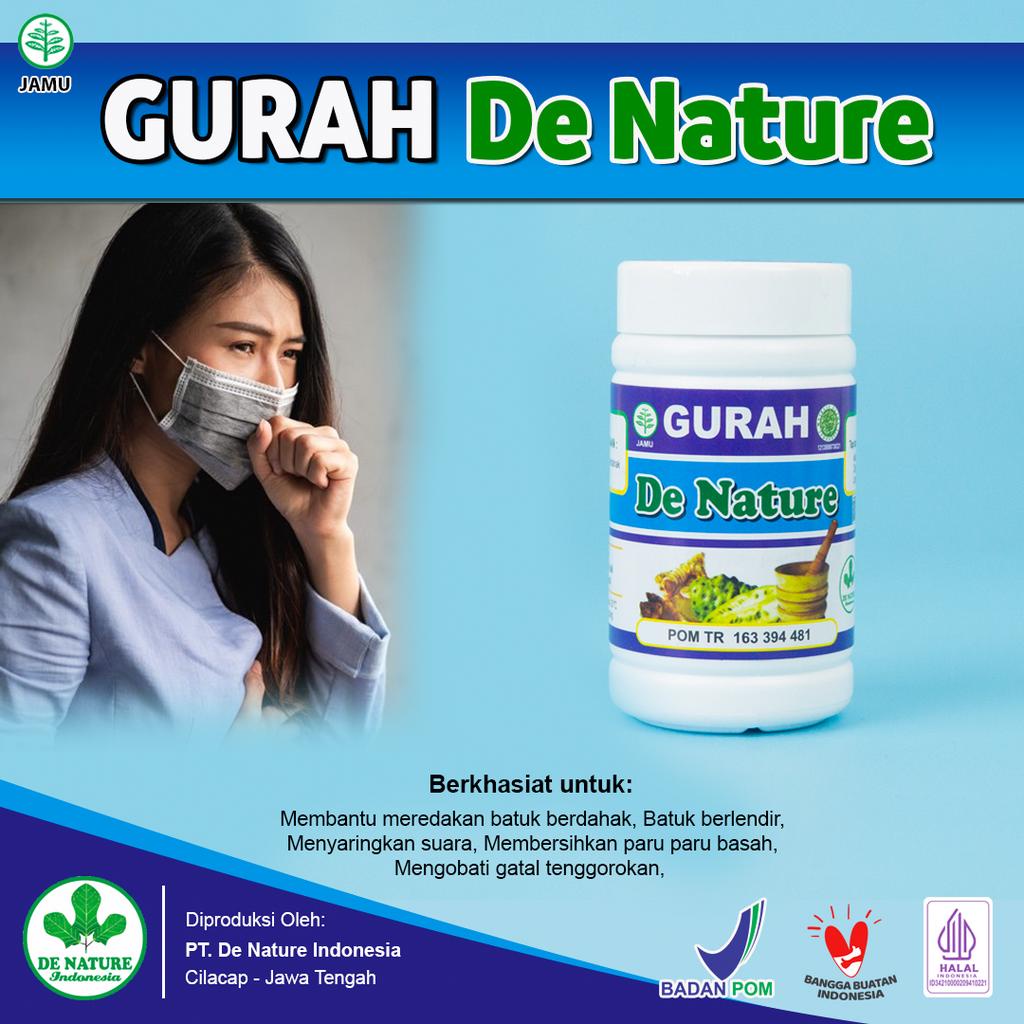 Jual Obat Lendir Tenggorokan Herbal Alami Gurah Asli De Nature | Shopee ...