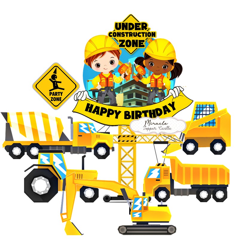 Jual Construction Cake Topper | Shopee Indonesia