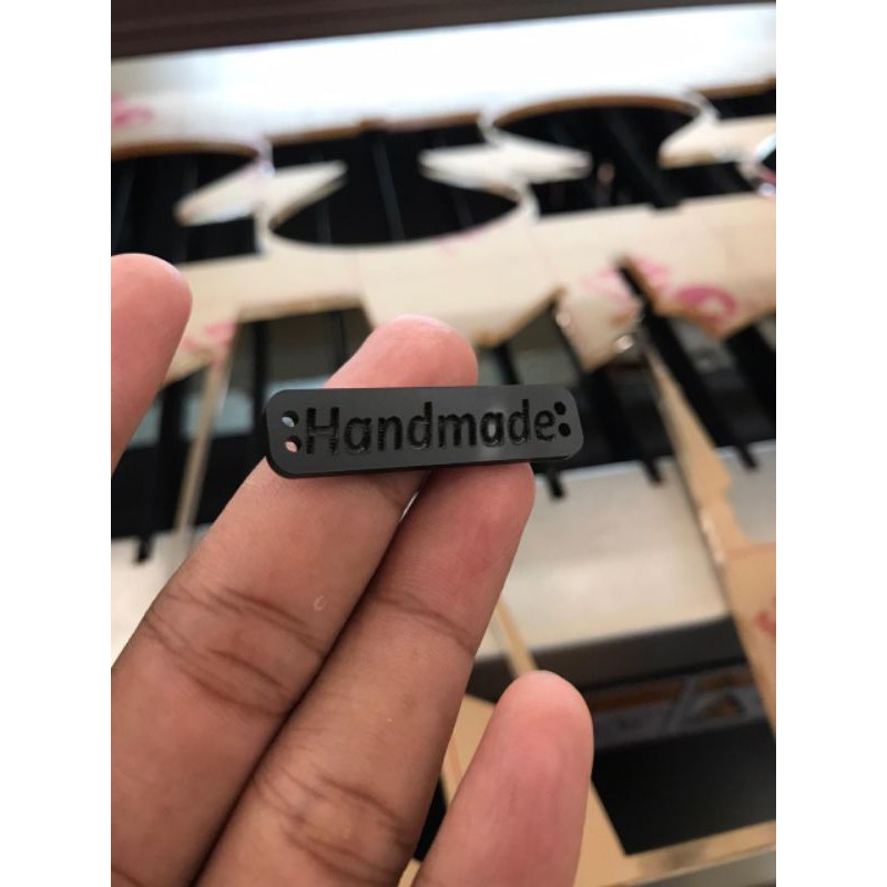 Jual Label Akrilik Warna hitam grafir 3x1cm (50pcs) | Shopee Indonesia