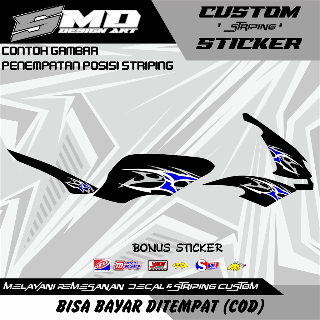 Jual STRIPING STICKER NINJA RR RACING KEREN TERBARU | Shopee Indonesia