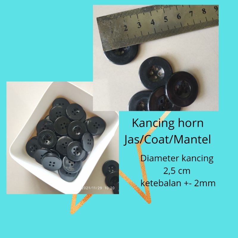 Jual Kancing Besar untuk Coat/Jas 25mm | Shopee Indonesia
