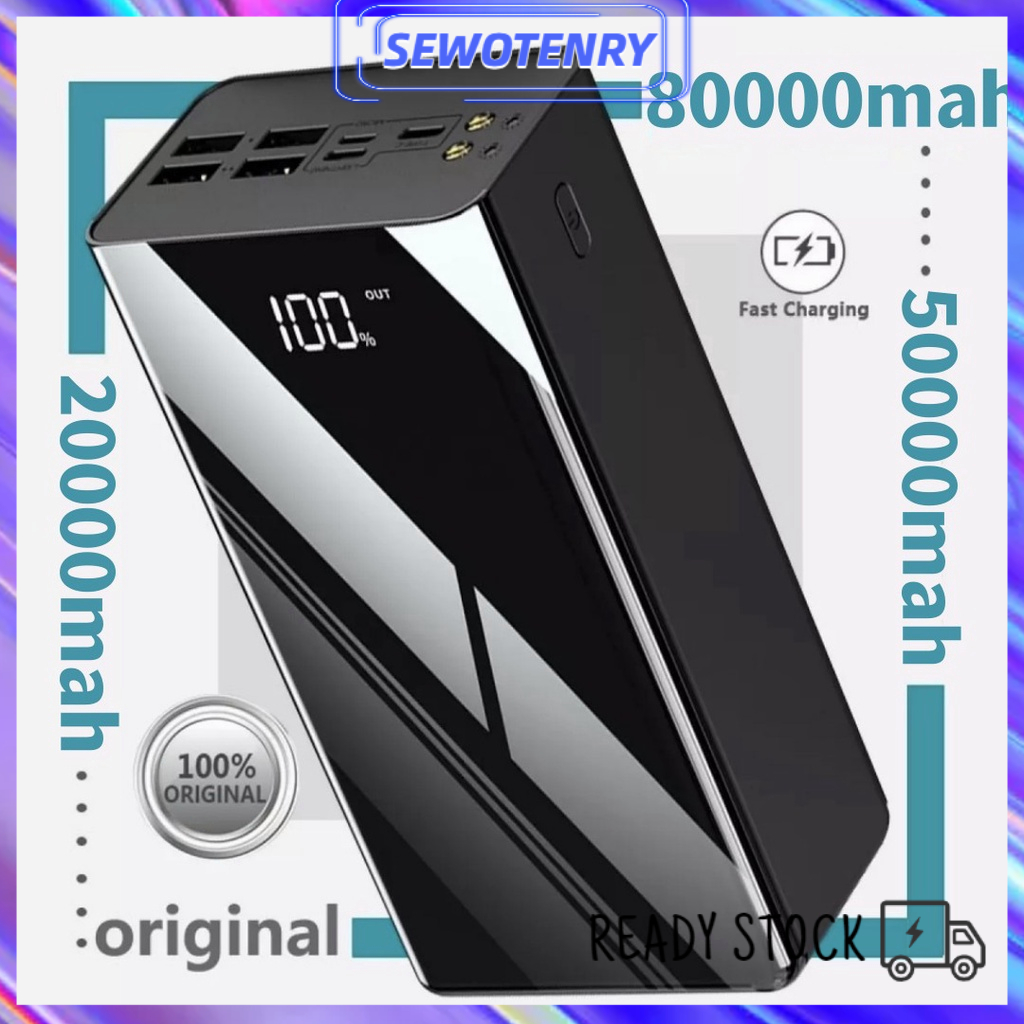 Jual 【COD】PowerBank 80000mAh Kapasitas Besar 4 USB Fast Charging ...