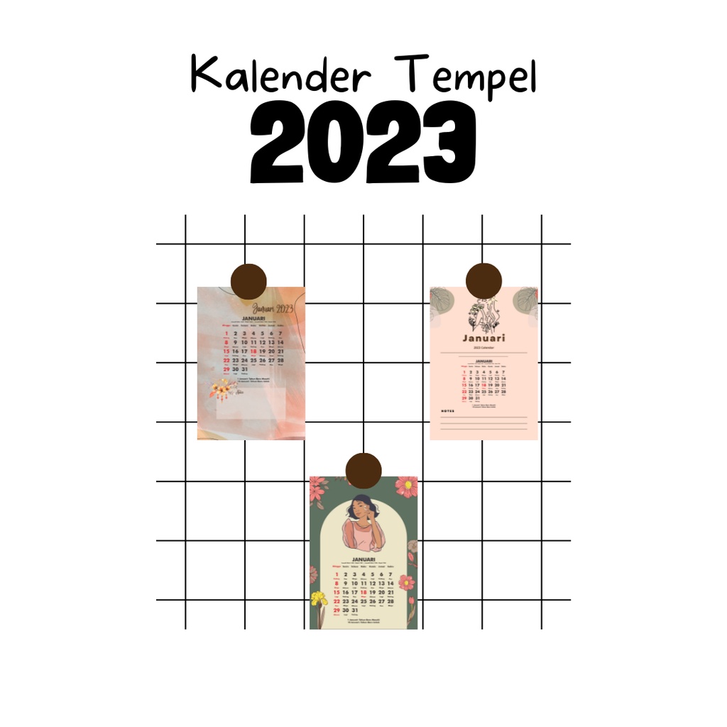 Jual [A6] Kalender Tempel 2024 Aesthetic Dekorasi Dinding Ala Korea ...