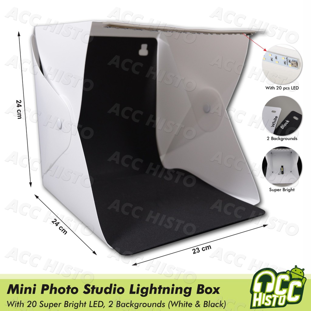 Jual Mini Photo Studio Lighting LED Box/ Lightbox Kotak Tempat Foto ...