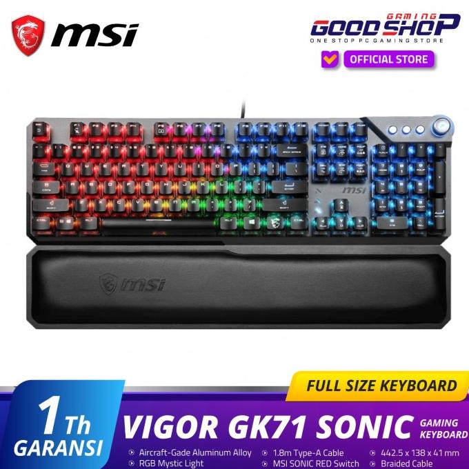 Jual MSI VIGOR GK71 SONIC Keyboard [1.8m Type-A, braided] - Gaming ...