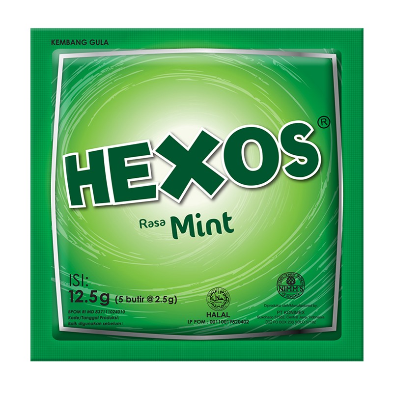 Jual HEXOS Sachet Permen Pelega Tenggorokan Kembang Gula Permen HEXOS ...