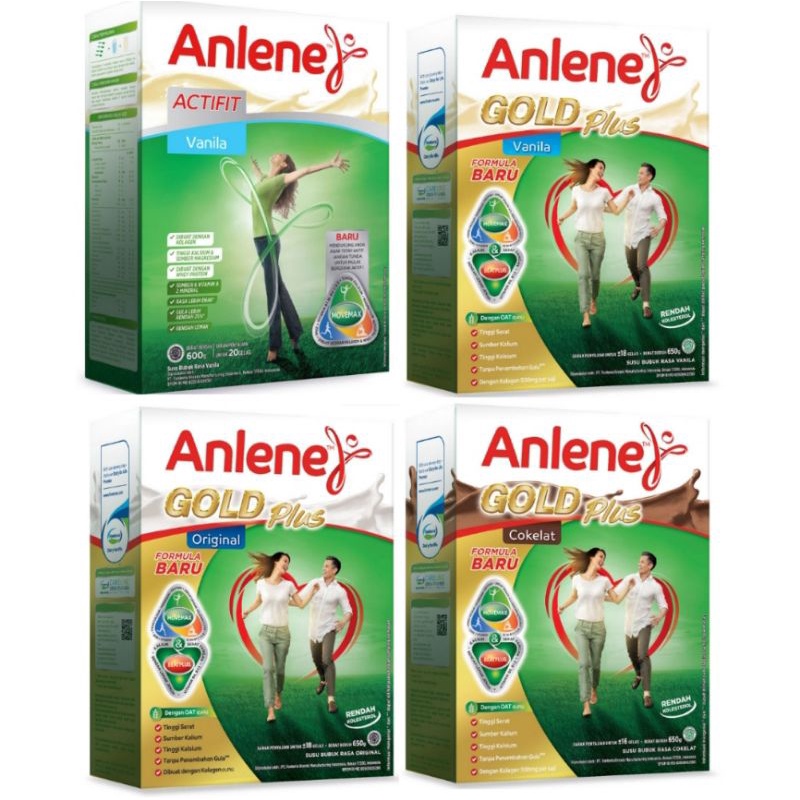 Jual Anlene Susu Bubuk Actifit Gold Original Vanila coklat Box besar ...