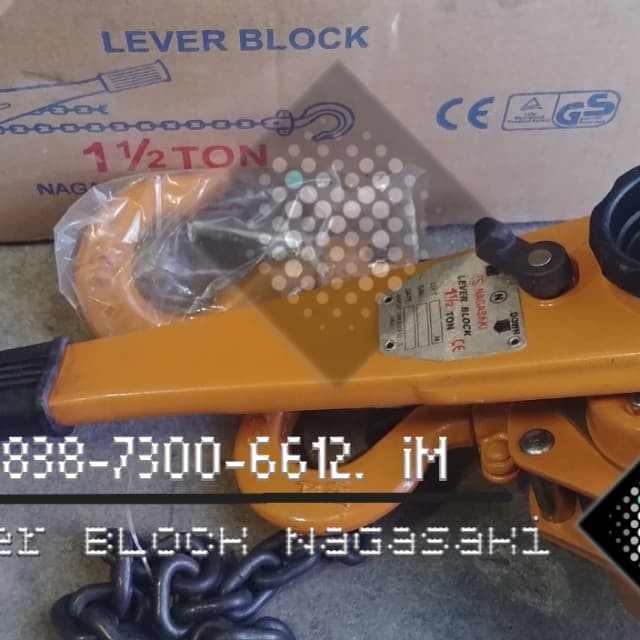 Jual Blockchain- Nagasaki Lever Block - Lever Hoist 1.5 Ton Made In ...