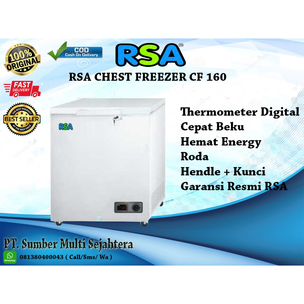 Jual RSA CF-160 Chest Freezer 150 Liter | Shopee Indonesia