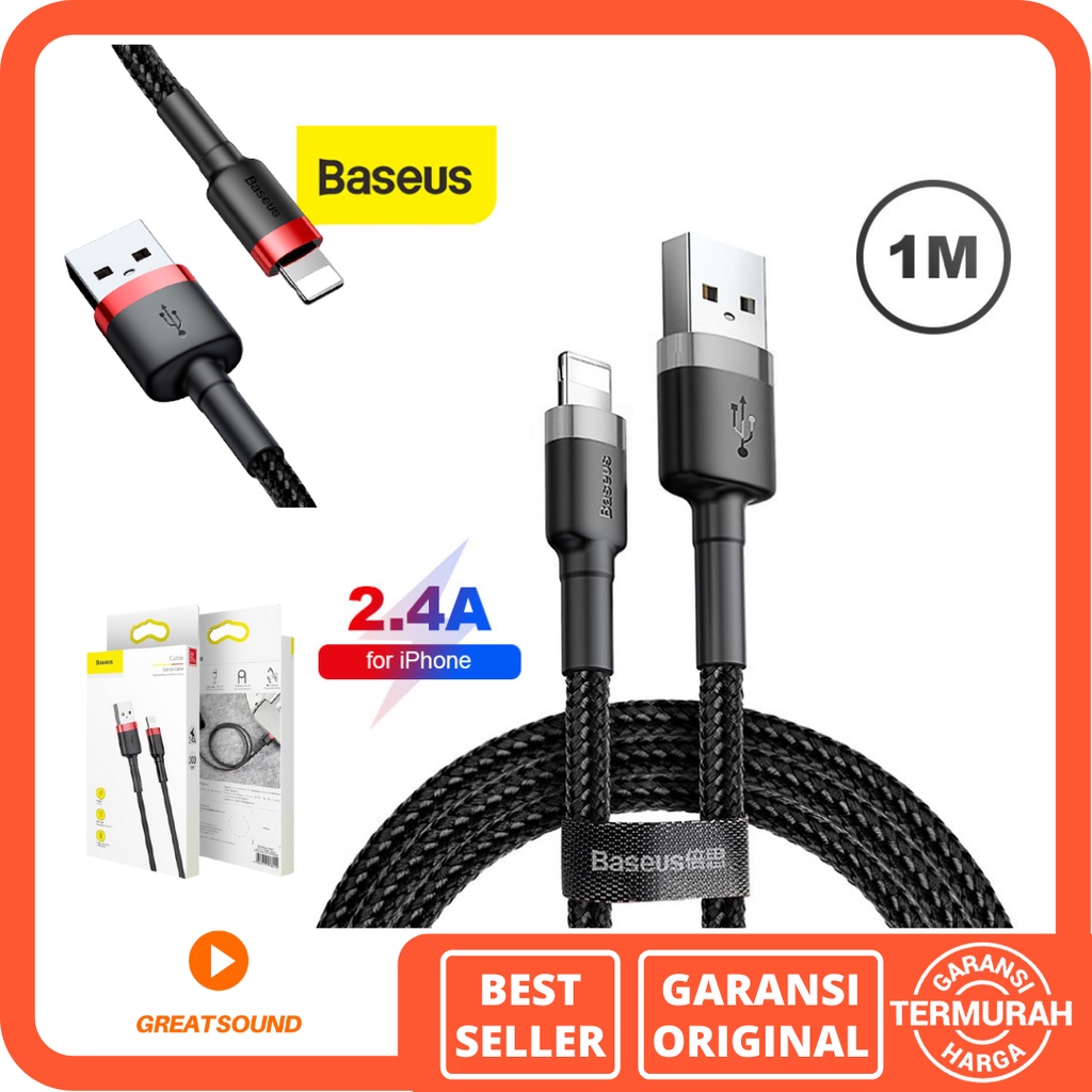 Jual Baseus Kabel Data Iphone Cafule Cable Baseus Lightning Kabel ...