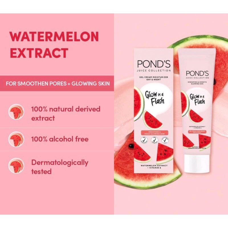 Jual Ponds gel cream moisturizer watermelon 20 gram | Shopee Indonesia