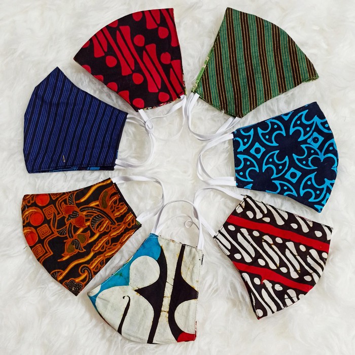 Jual PROMO!! MASKER KAIN BATIK LURIK DUCKBILL BOBA BOLAK BALIK ...