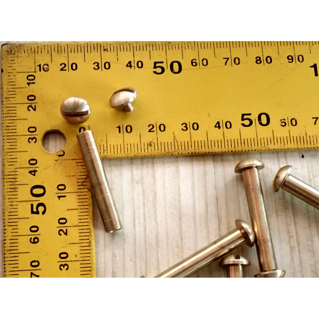 Jual Baut Jilid buku 30 mm (obeng minus) kuningan | Shopee Indonesia