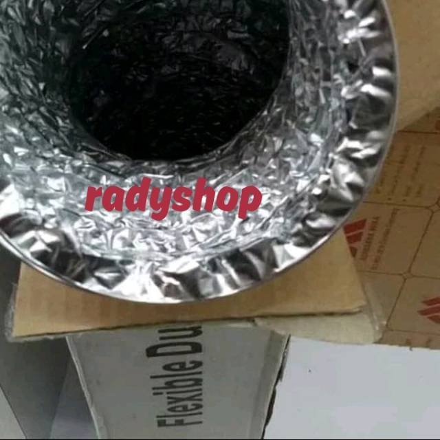 Jual 5 meter pipa exhaust aluminium 4 inchi flexible ducting aluminium ...