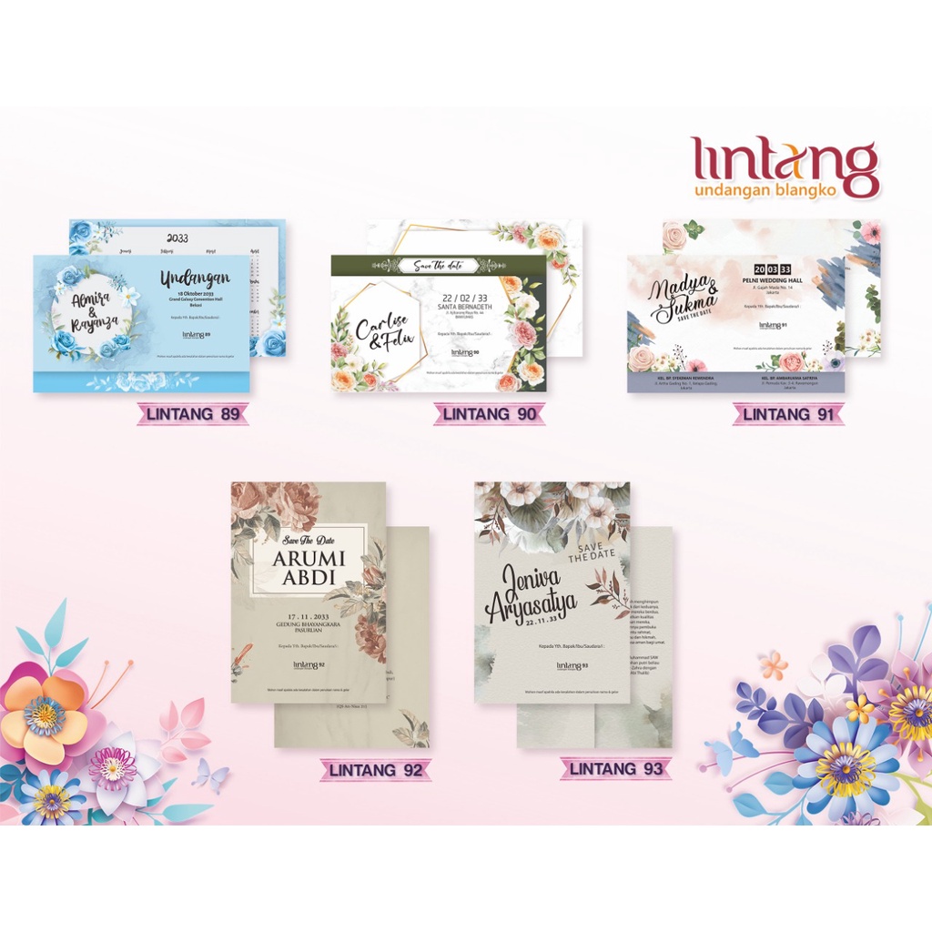 Jual BLANGKO UNDANGAN LINTANG 89,90,91,92,93 UNDANGAN MURAH MERIAH BOGOR | Shopee Indonesia