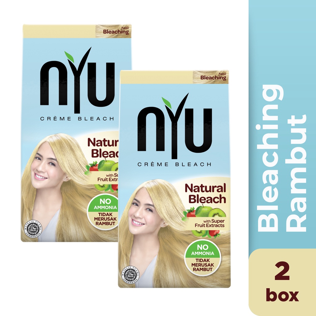 Jual NYU Creme Hair Natural Bleach x2 - Bleaching Rambut | Shopee Indonesia