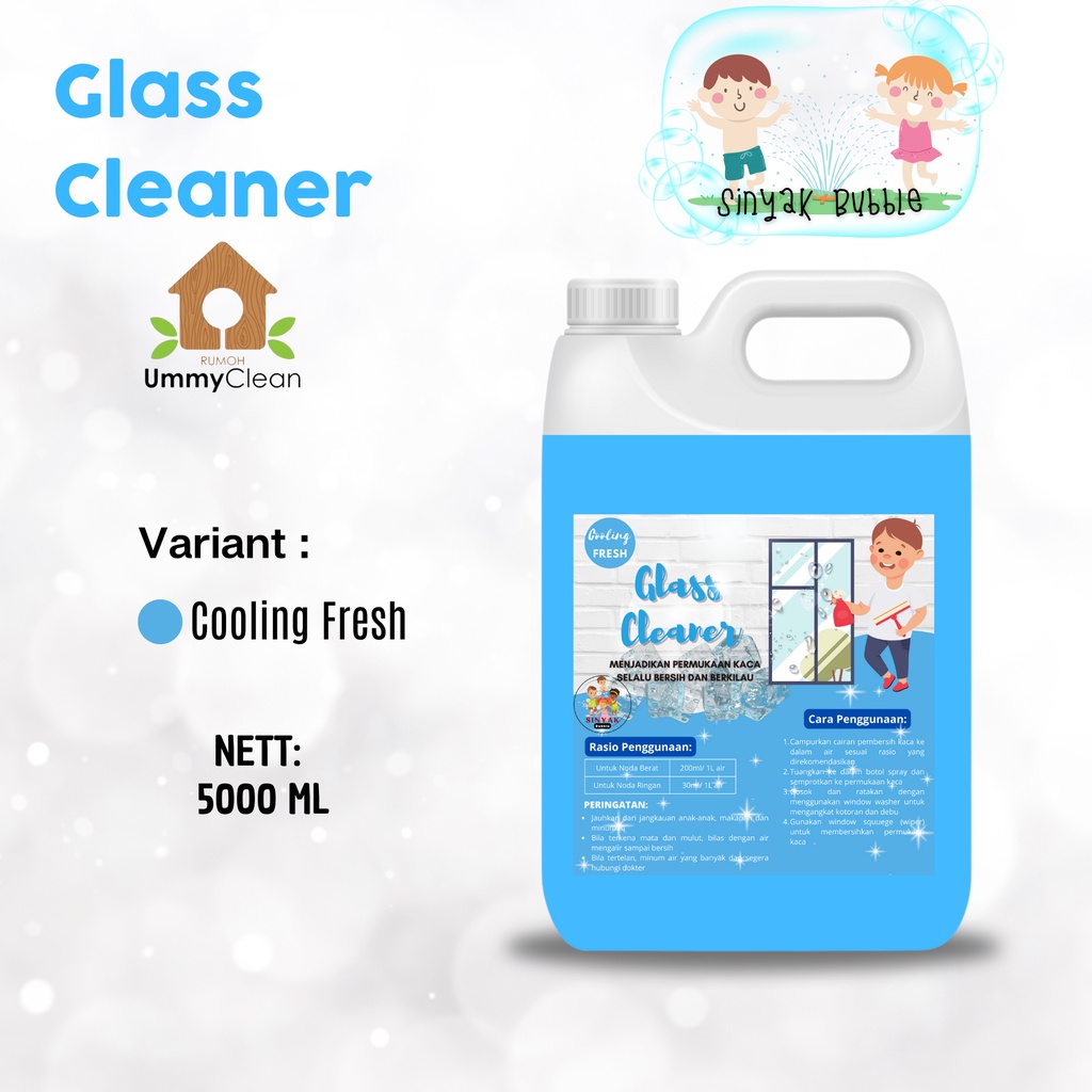 Jual Cairan Pembersih Kaca/ GLASS CLEANER - 5 LITER (INSTANT/SAMEDAY ...