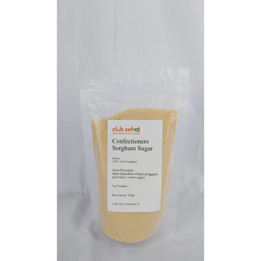 Jual Club Sehat - Gula confectioners sorghum sugar 200gr | Shopee Indonesia