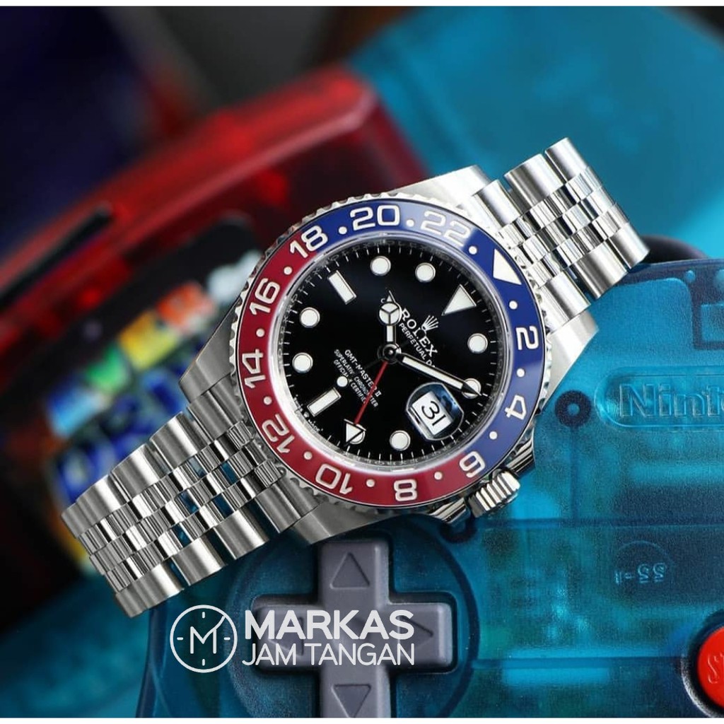 Jual Jam Tangan Pria Rolex GMT Master II Jubilee Automatic Stainless ...