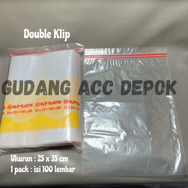 Jual Plastik Klip Double 25x35cm /Doubel Klip Ziplock 25x35 cm isi ...