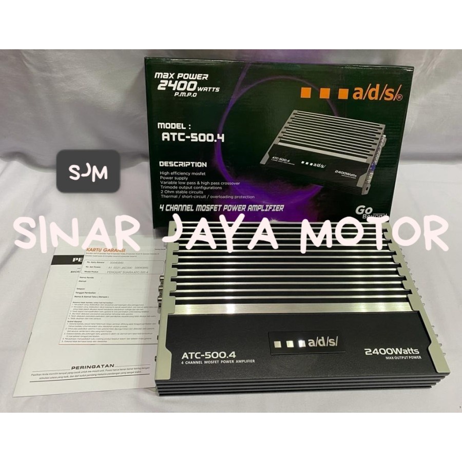 Jual POWER AMPLIFIER 4 CHANNEL MOSFET ADS ATC-500.4 Power Amplifier Mobil | Shopee Indonesia