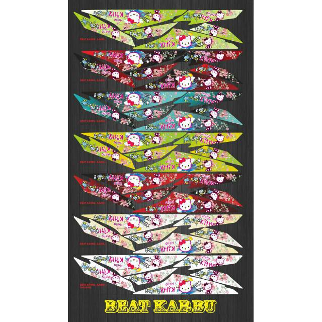 Jual STICKER FARIASI HONDA BEAT KARABU (HELO KITY) | Shopee Indonesia