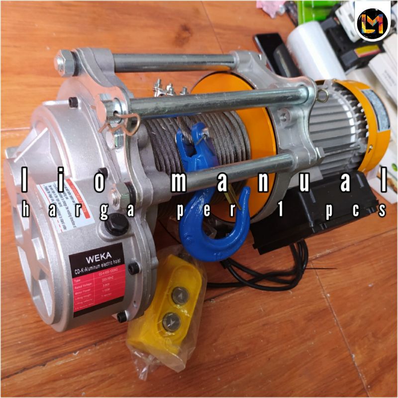Jual weka 1200 kg electric sling 30 meter katrol elektrik 1 pase 1200Kg | Shopee Indonesia