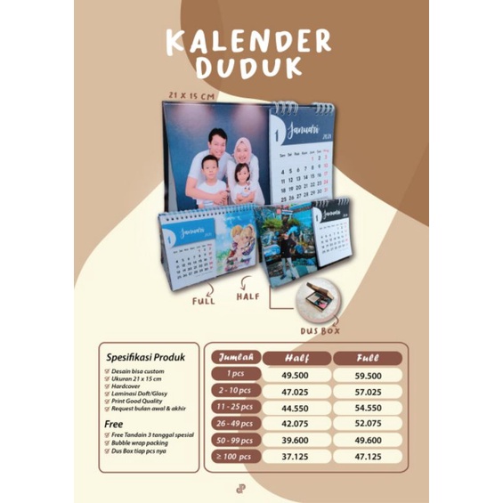 Jual Kalender Meja kalender dinding Kalender Custom Kalender Kantor ...