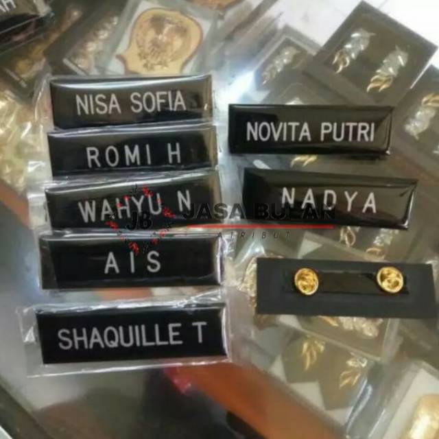 Jual NAME TAG HITAM FULL FIBER | PAPAN NAMA | Shopee Indonesia